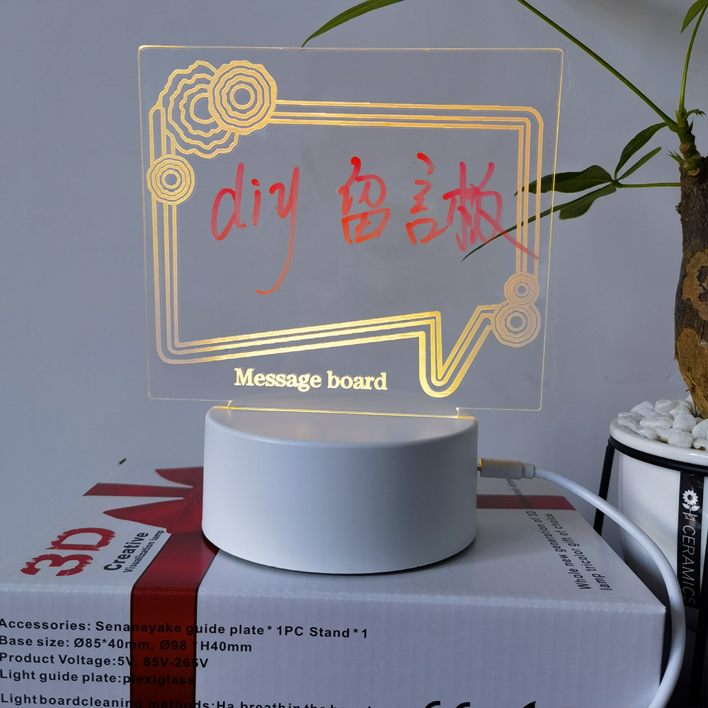 Creative Gift Erasable Luminous Message Board 3D Night Light - Monster GPC